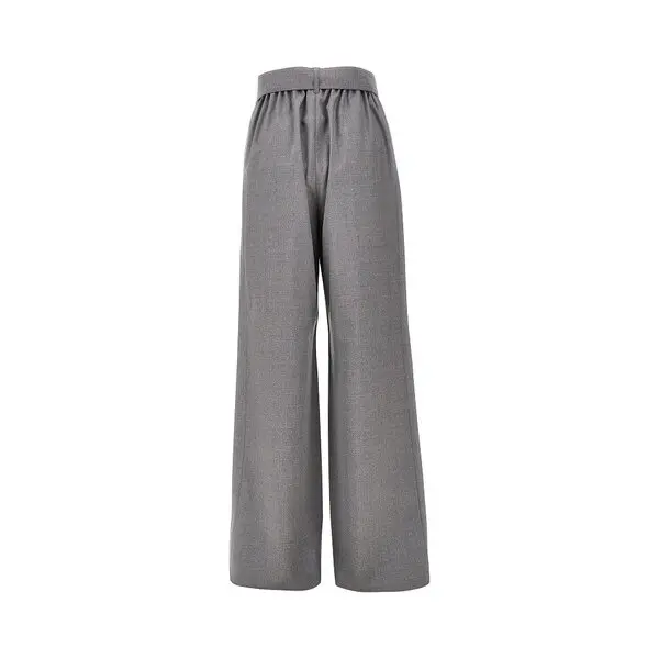 Max Mara Wool Parachute Pants With Belt