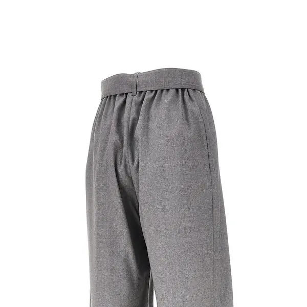 Max Mara Wool Parachute Pants With Belt
