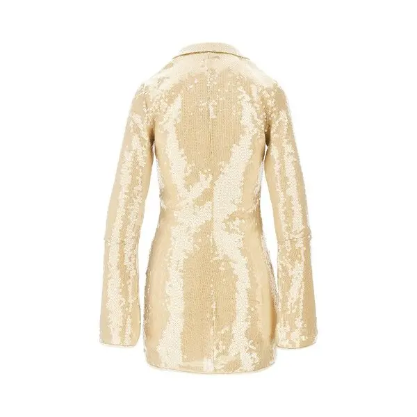 Oseree Sequined Long Sleeve Mini Dress