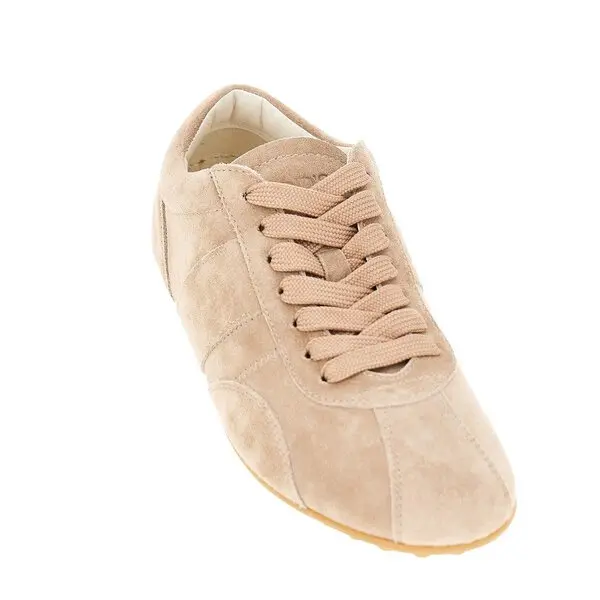 TOD'S Suede Leather "t-marathon" Sneakers - Beige