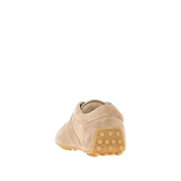 TOD'S Suede Leather "t-marathon" Sneakers - Beige