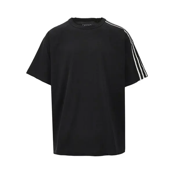 Y3 Raw-cut 3 Tripe T-hirt - Black