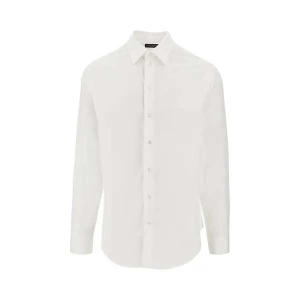 Emporio Armani Poplin Hirt - White