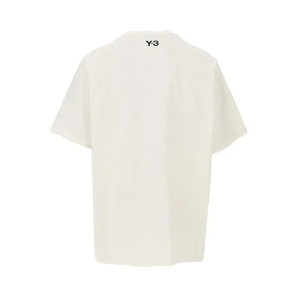 Y3 Raw-cut 3 Tripe T-hirt - White