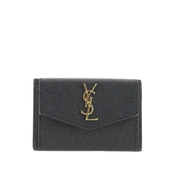 Saint Laurent Uptown' Grain De Poudre Leather Card Case - Black