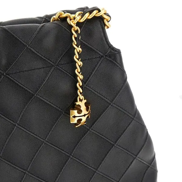 Tory Burch Fleming Leather Shoulder Bag - Black