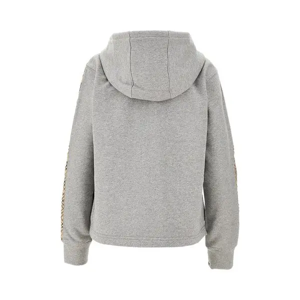 Burberry Full-zip Hoodie With Check Detail