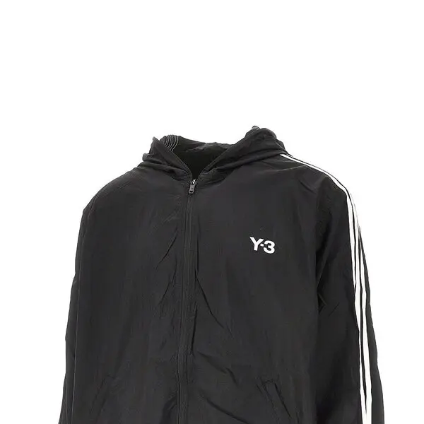 Y3 Nylon Windbreaker Jacket With Signature 3-stripes