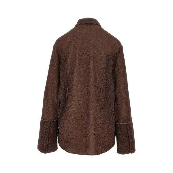 Oseree Lumière Sheer Lurex Shirt