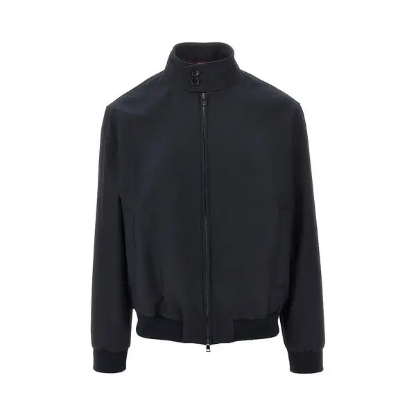 Gucci Wool-blend Gabardine Blouson Jacket With Gg Motif