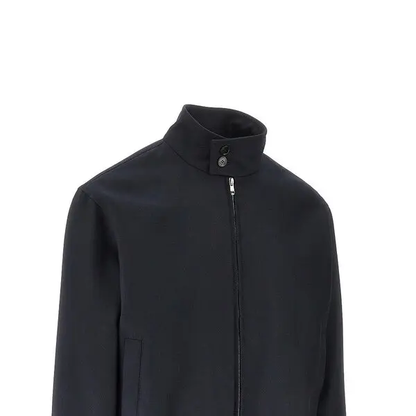 Gucci Wool-blend Gabardine Blouson Jacket With Gg Motif