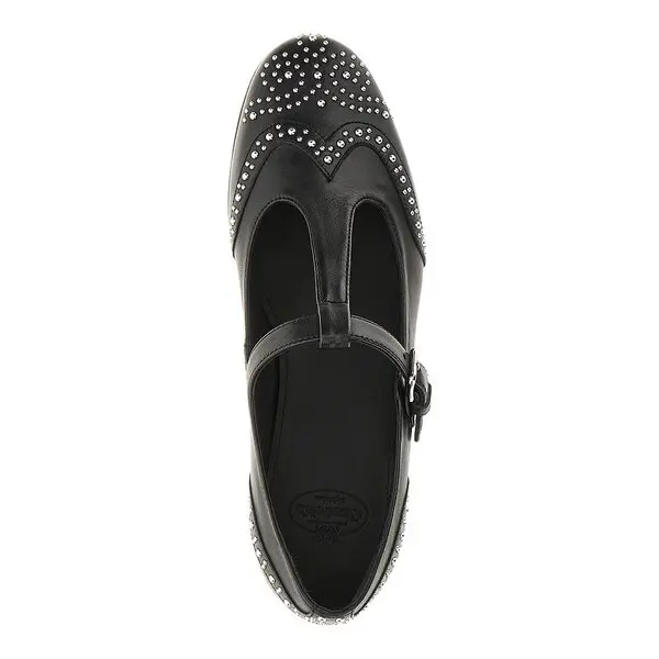 Church's Nappa Leather Mary Jane Flat Shoes With Brogue Detailing