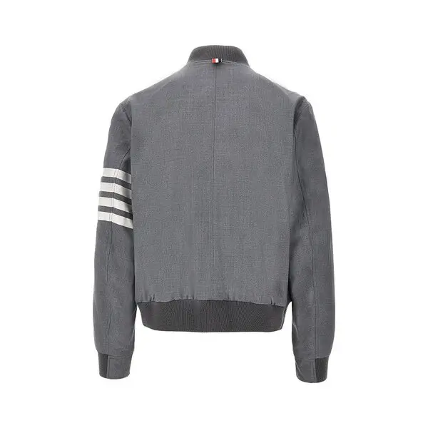 Thom Browne Wool Plain Weave 4-bar Blouson Jacket