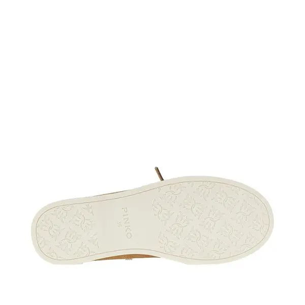 Pinko Suede Leather Boat Shoes - Beige