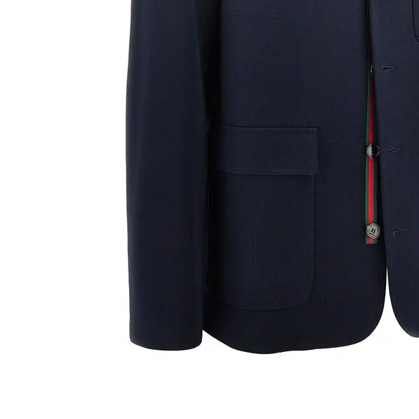 Gucci Cotton Jersey Single-breasted Blazer With Notched Lapel