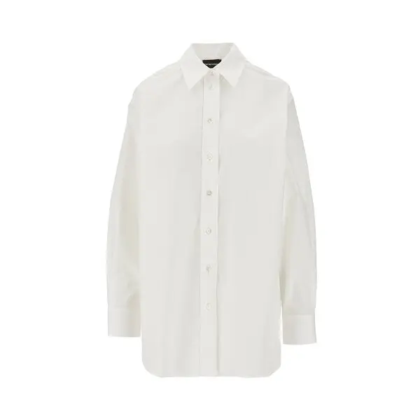 Emporio Armani Oversized Poplin Shirt - White