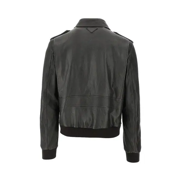 Prada Nappa Leather Bomber Jacket