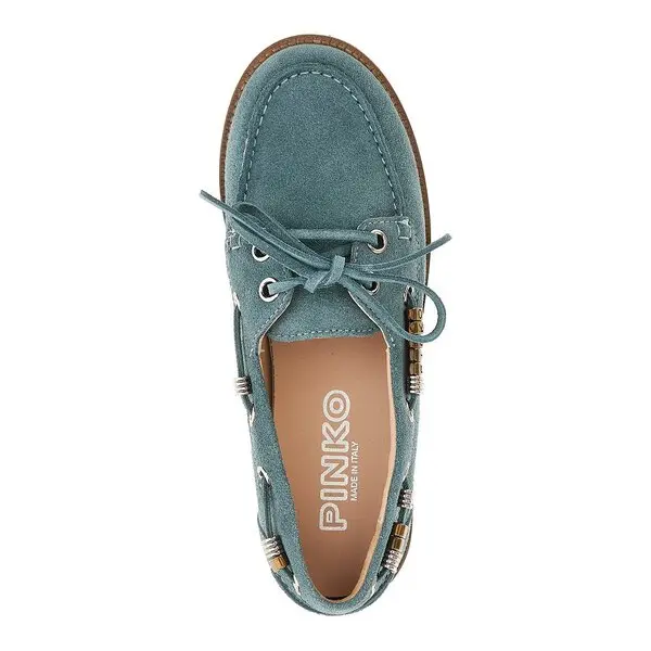 Pinko Suede Leather Boat Shoes