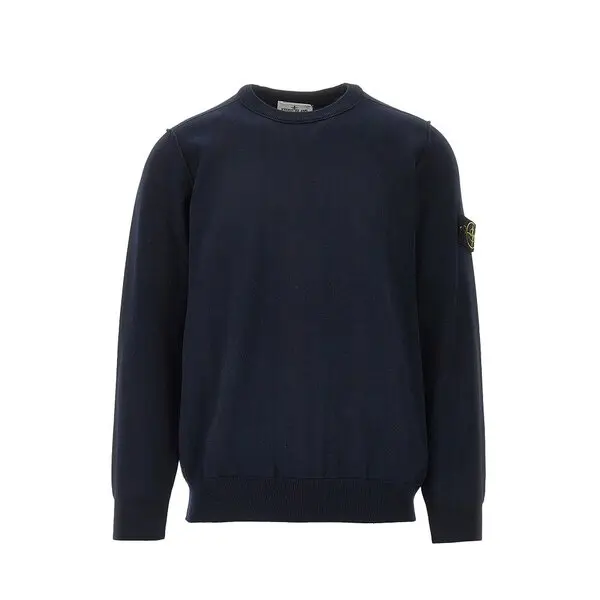 Stone Island Organic Cotton Crewneck Sweater - Blue
