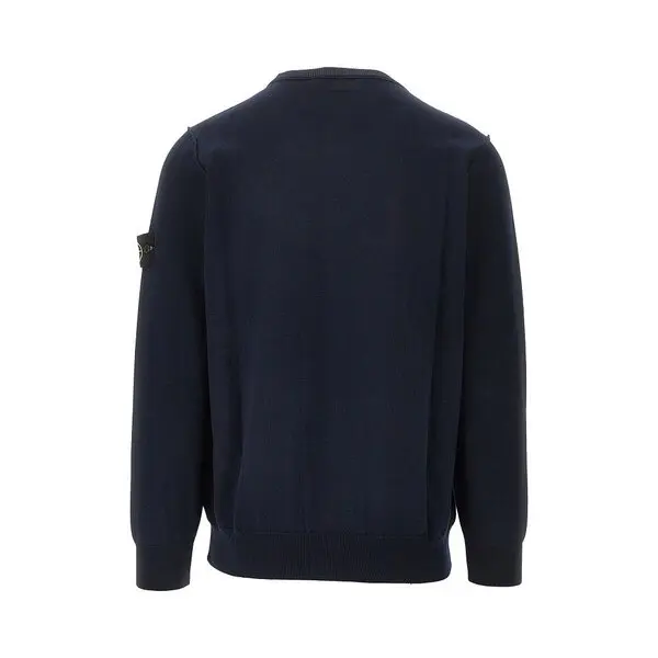 Stone Island Organic Cotton Crewneck Sweater - Blue
