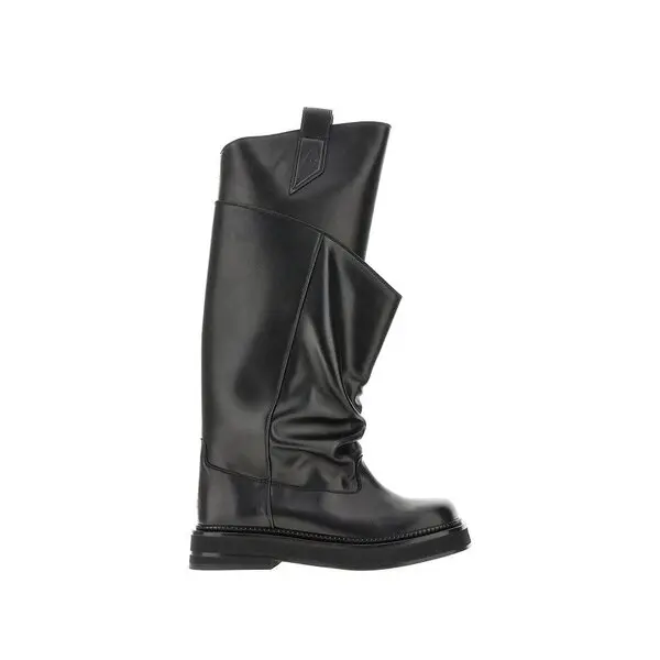 Attico Robin Passeggiata Leather Boots - Black