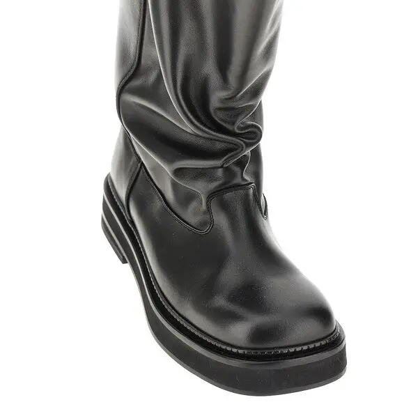 Attico Robin Passeggiata Leather Boots - Black