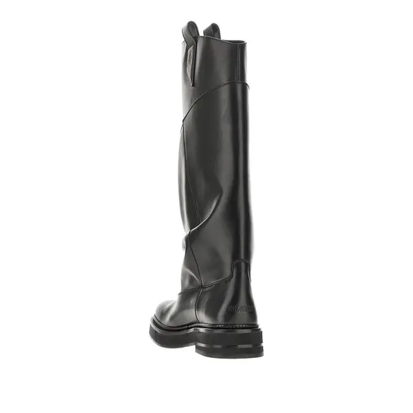 Attico Robin Passeggiata Leather Boots - Black