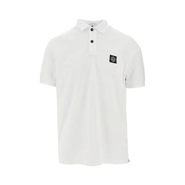 Stone Island Stretch Piquet Polo Shirt - White