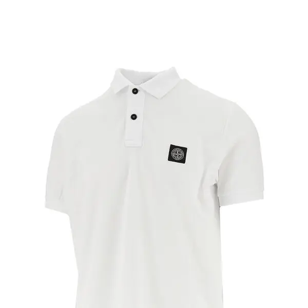 Stone Island Stretch Piquet Polo Shirt - White