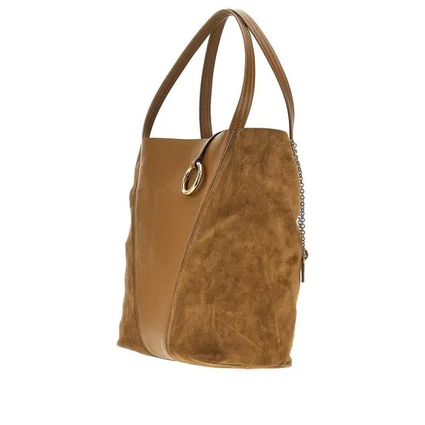 Chloé Medium Spin' Leather Tote Bag - Brown