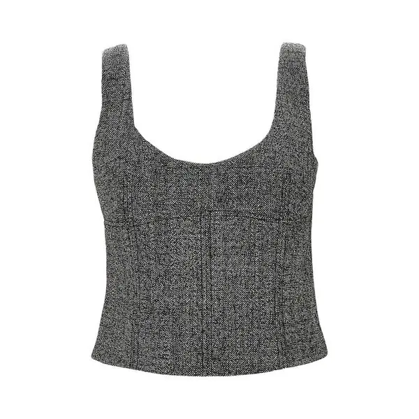 Gucci Sleeveless Wool Grisaille Top