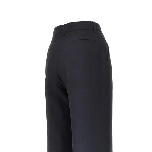 P.a.r.o.s.h Linen-blend Tailored Straight-leg Trousers - Blue