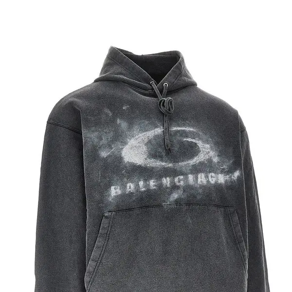 Balenciaga Washed Crayon Loop Print Hoodie
