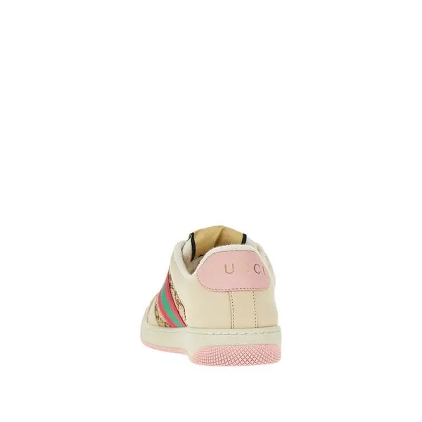Gucci Gg Crystal Embellished Sneakers - Beige