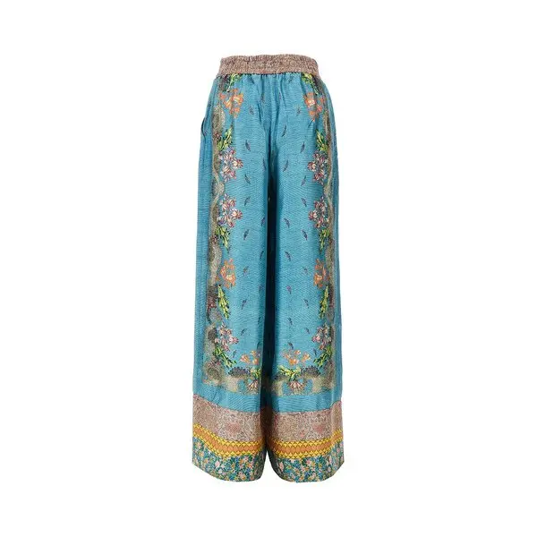 PIERRE-LOUIS MASCIA Printed Silk Wide-leg Pants