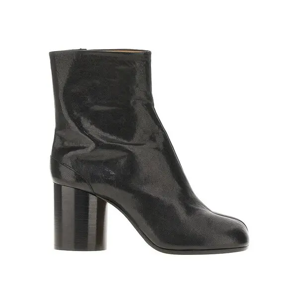 MAISON MARGIELA Nappa Leather Tabi Ankle Boots - Black