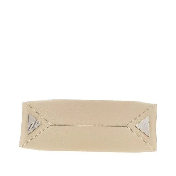 Attico La Passeggiata" Grained Leather Medium Bag - Grey