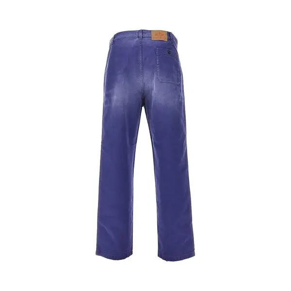 Prada Old-effect Twill Relaxed Fit Straight Leg Pants