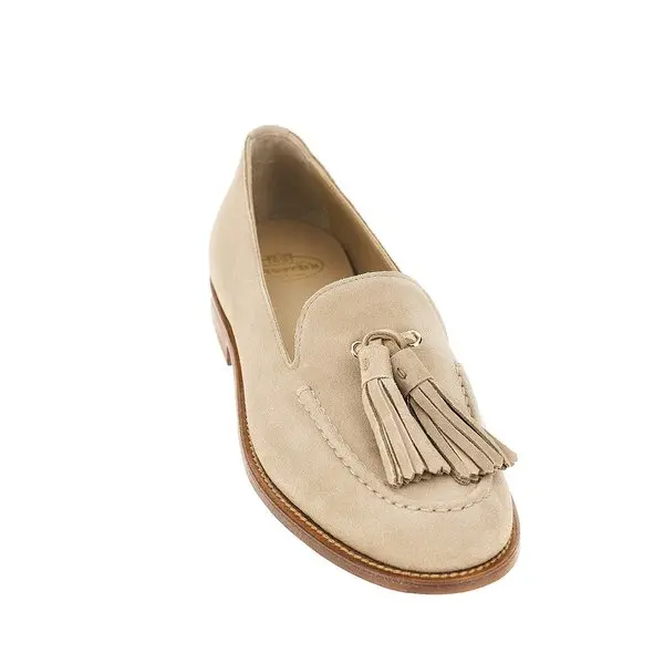 Church's Suede Leather Tassel Loafers - Beige