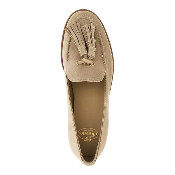 Church's Suede Leather Tassel Loafers - Beige