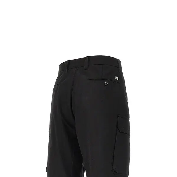 C.P. COMPANY Cotton Gabardine Loose Fit Cargo Pants With Lens Detail