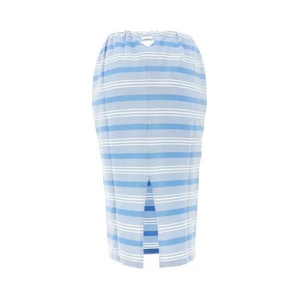 Prada Striped Piquet Midi Skirt