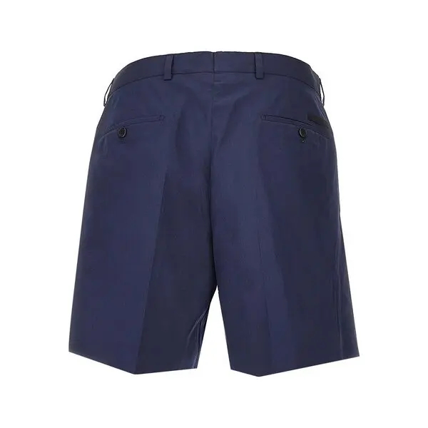 Prada Cotton Poplin Shorts With Front Dart