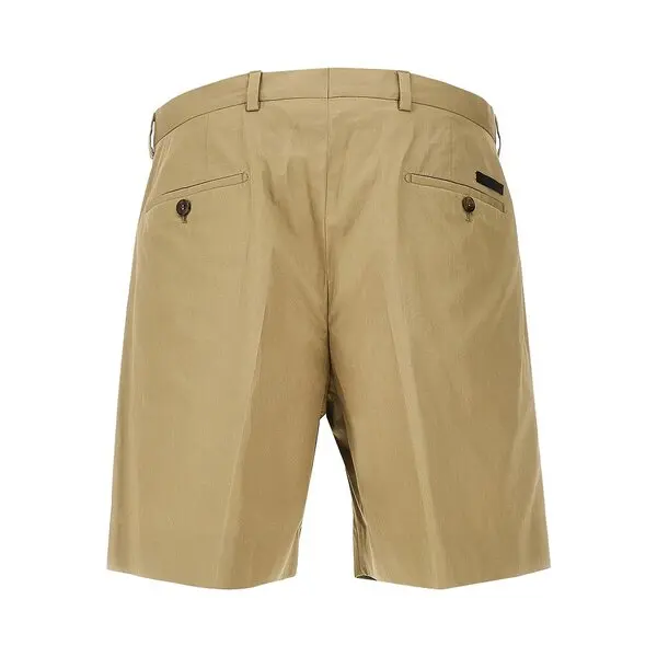 Prada Cotton Poplin Shorts With Front Dart