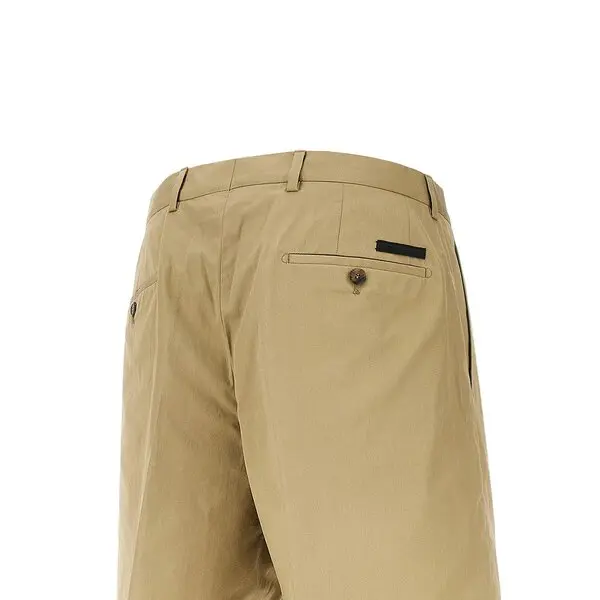 Prada Cotton Poplin Shorts With Front Dart