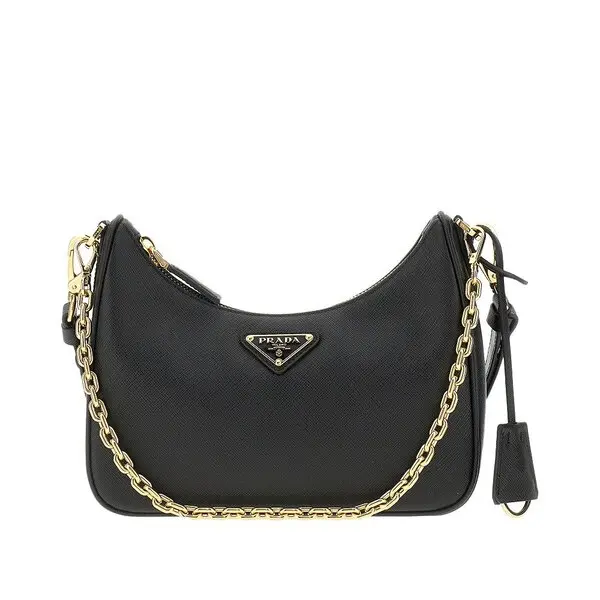 Prada Saffiano Leather Re-edition Mini Bag - Black
