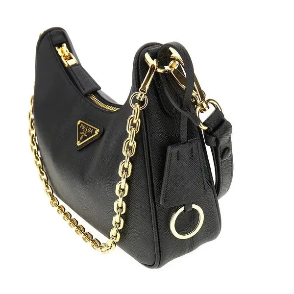 Prada Saffiano Leather Re-edition Mini Bag - Black