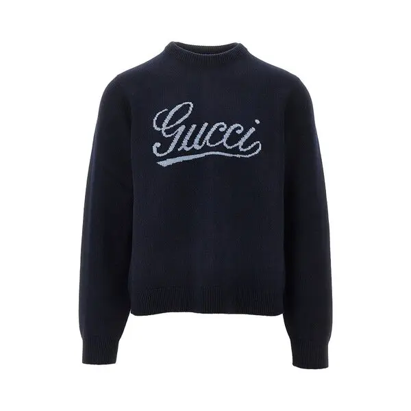Gucci Wool Sweater With Logo Inlay