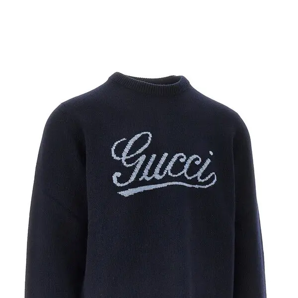 Gucci Wool Sweater With Logo Inlay