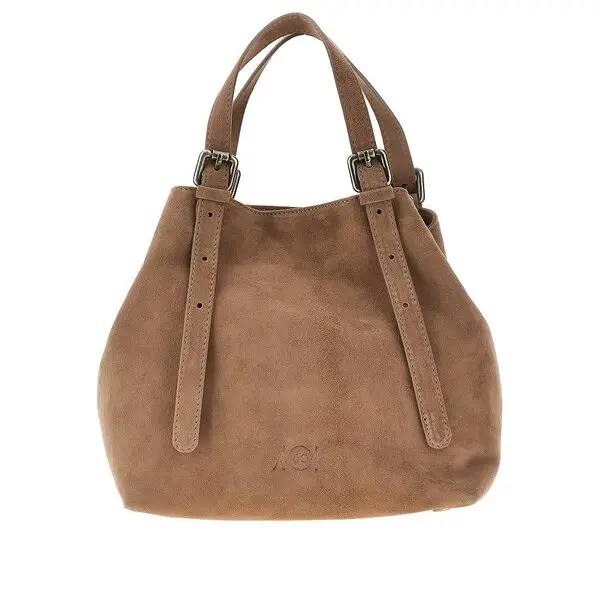 AUTENTICA 504 Suede Leather Small 'galatea' Bag